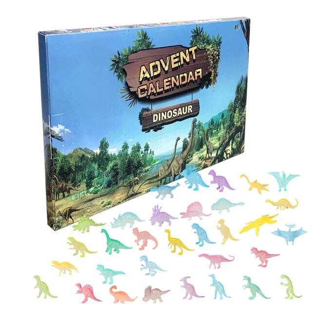 Детский рождественский календарь-календарь (24 предмета), игрушка-фигурка в мультяшном стиле, подарок для детей.