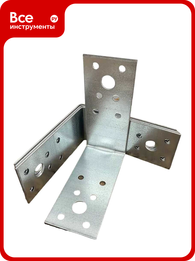 Крепежный перфорированный уголок 23 болта 90x90x40 ОЦ, 4 шт. B92009040232099