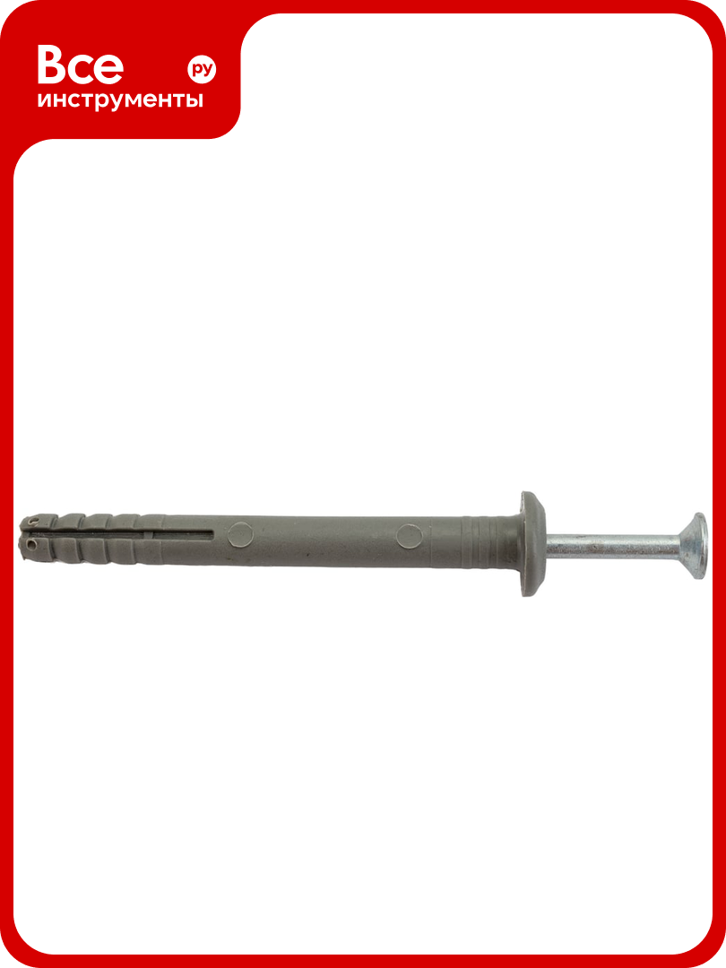 Дюбель-гвоздь Tech-Krep 6x60 мм, грибовидная манжета, полипропилен, 100 шт. 154265