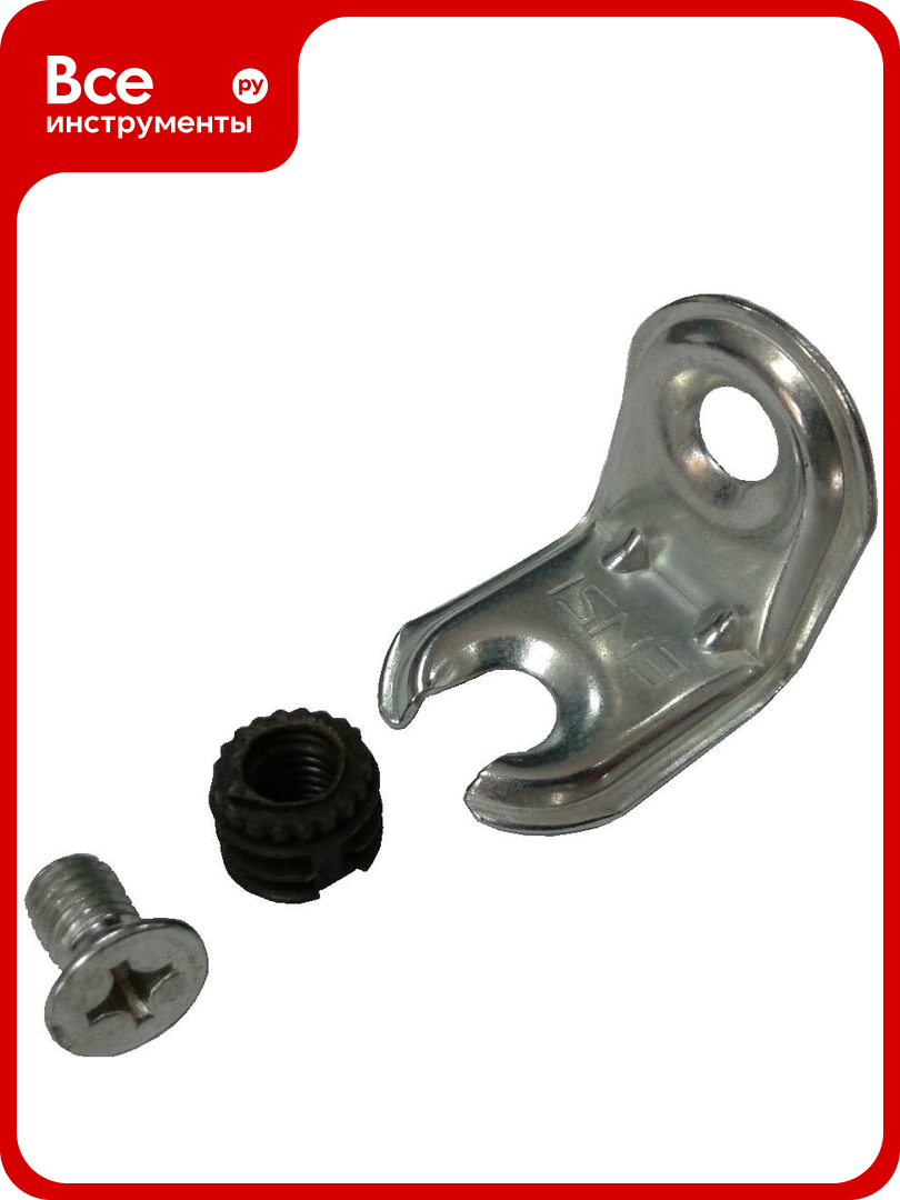 Стяжка Левша 2.16‑Д уголок из цинкового металла, тип «левша», комплект из четырёх штук, для соединения профилей