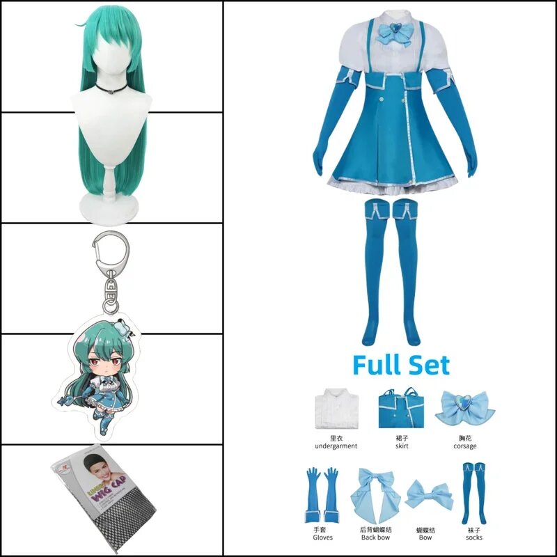 Qq34Anime Gushing over Magical Girls Minakami Sayo Косплей костюм XXXL, A3 Costume Wig