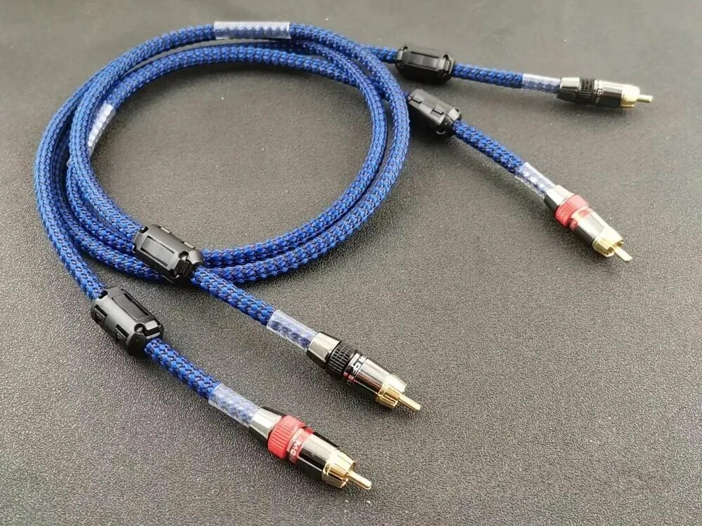 MONSTER Аудиокабель RCA/RCA, 5 м, синий