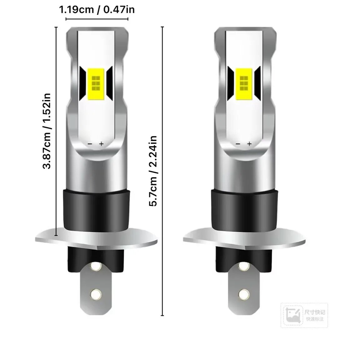 2 шт. LED H1 противотуманные фары, 120 Вт, 6000K
