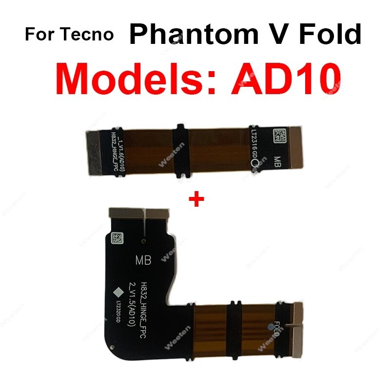 Для Tecno Phantom V Fold AD10 материнская плата ЖК-дисплей разъем экрана гибкая ось вращения гибкий кабель замена 1 Set