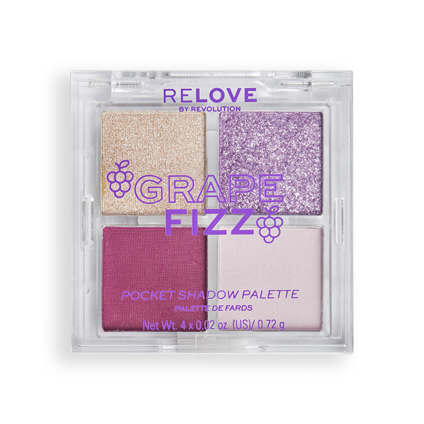 Палетка теней для век REVOLUTION `RELOVE` POCKET PALETTE тон Grape Fizz