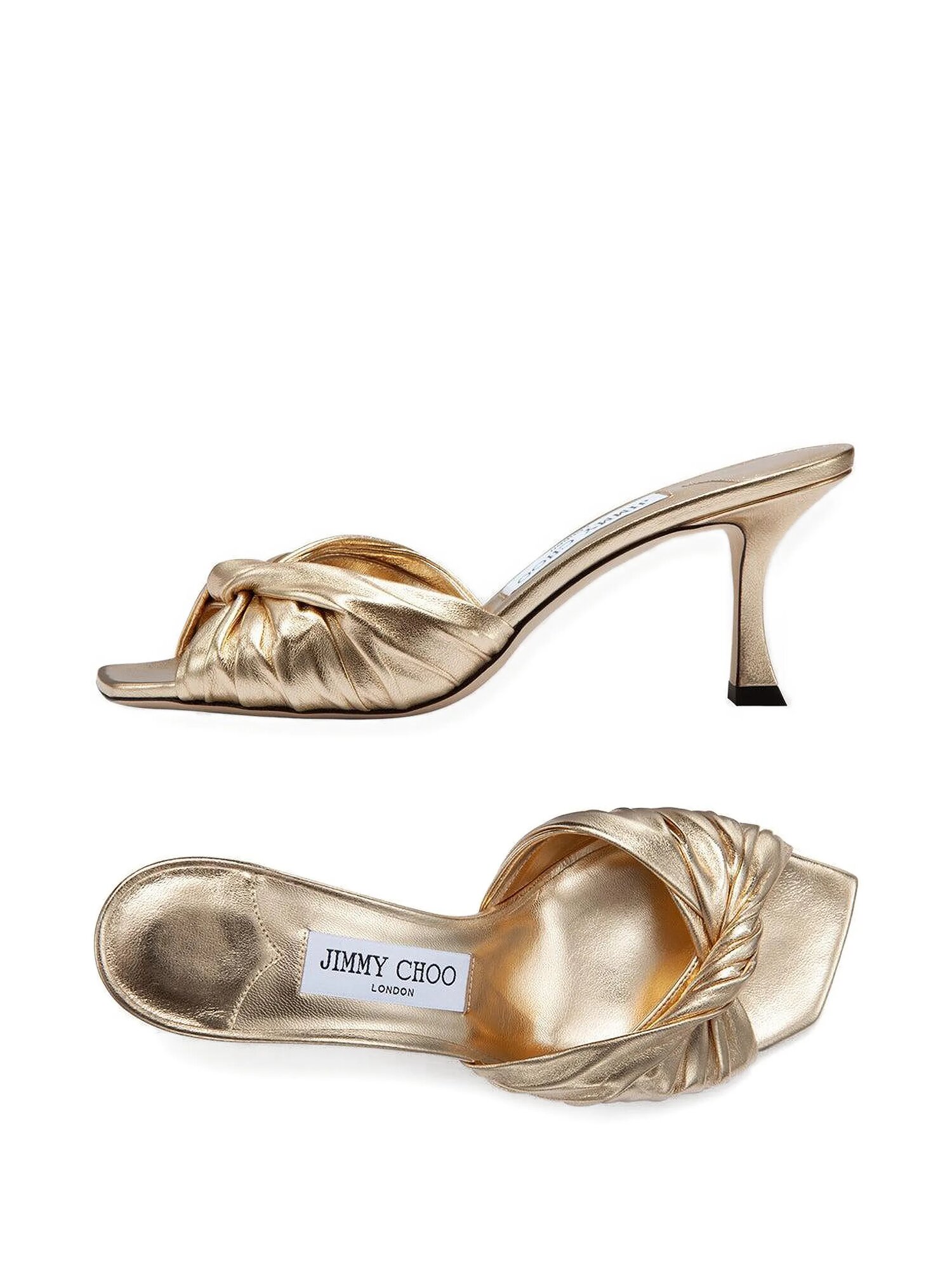 Мюли JIMMY CHOO Skye, размер 38.5, золотистый — фото 1