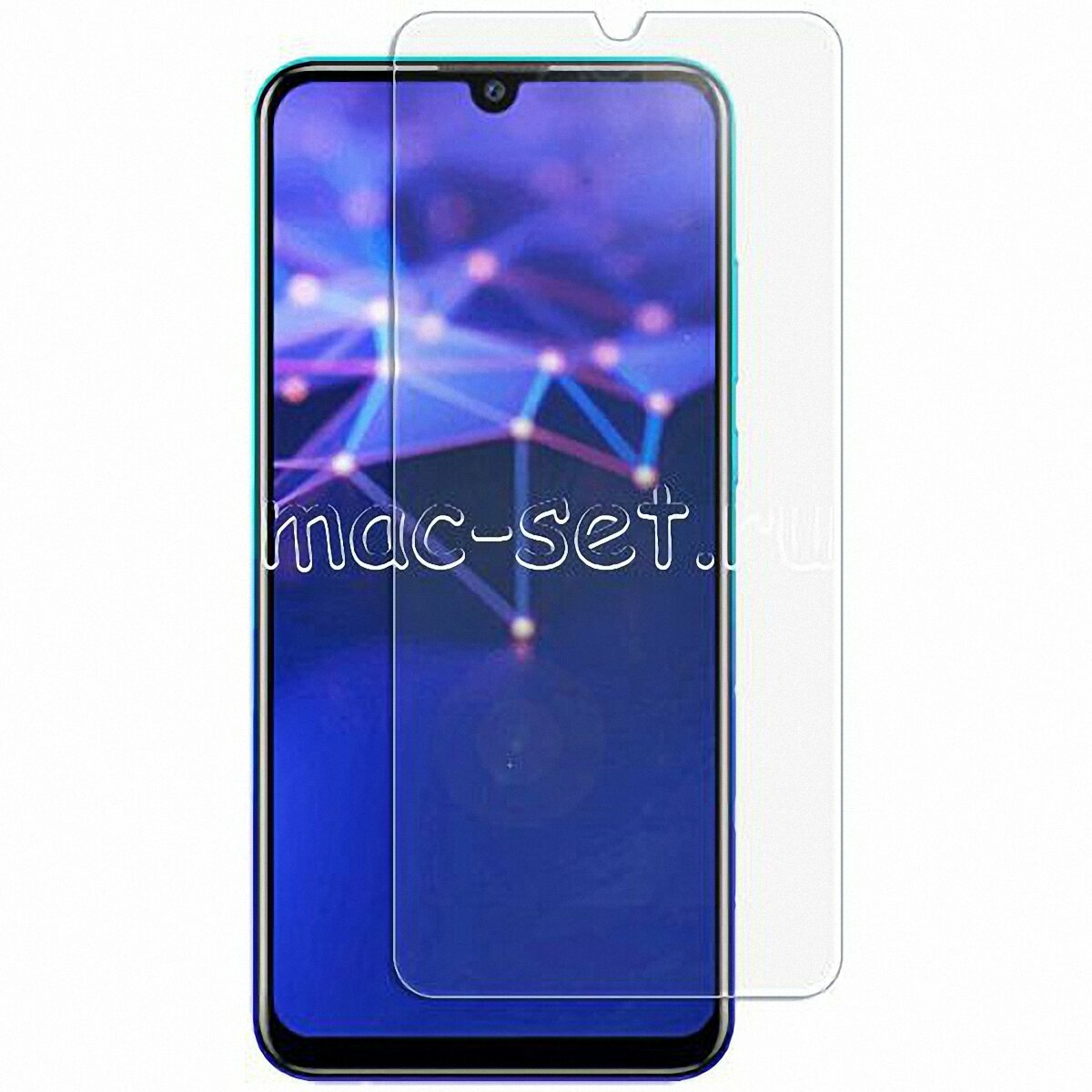 Защитное стекло для Huawei P Smart (2019) прозрачное на плоскую часть экрана