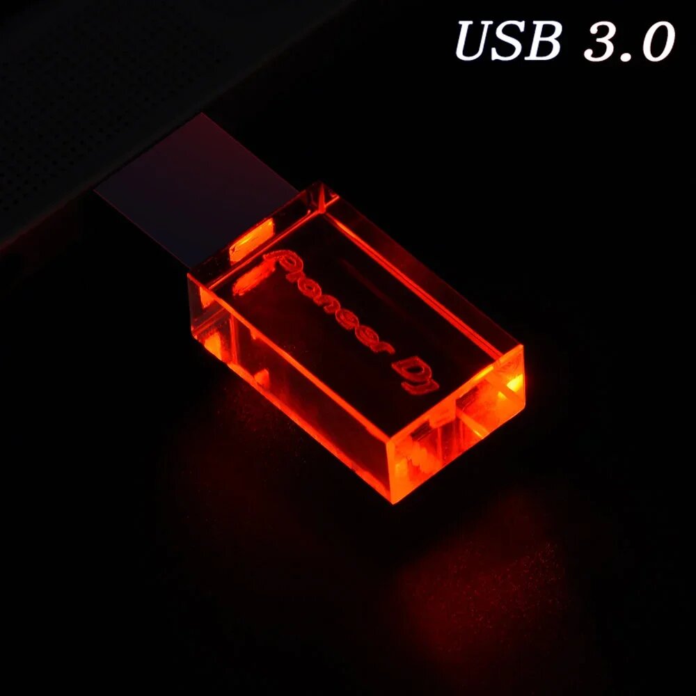 USB-флешка объемом 16 ГБ, высокоскоростная, для использования в автомобиле, USB 3.0-Red LED 16ГБ