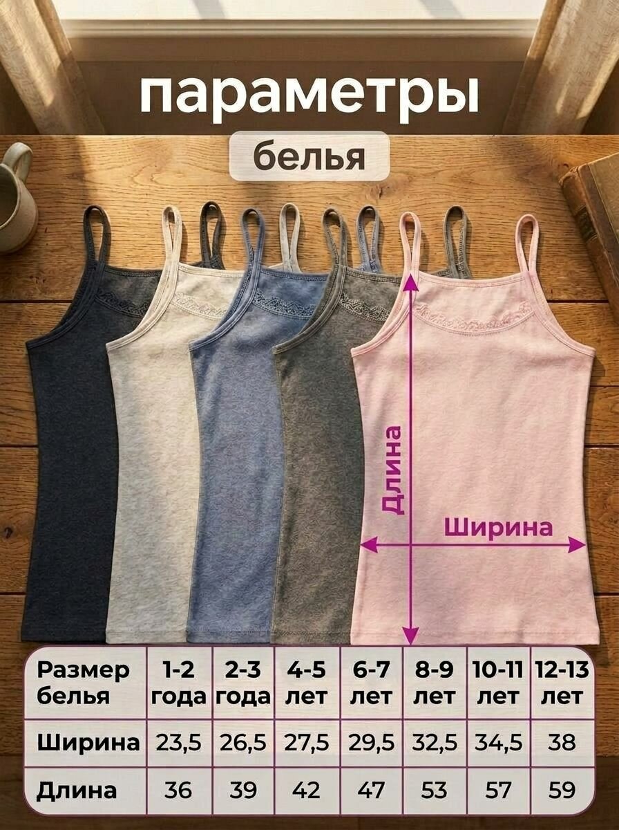 Майка Donella, размер 1-2, голубой, серый, розовый — фото 1