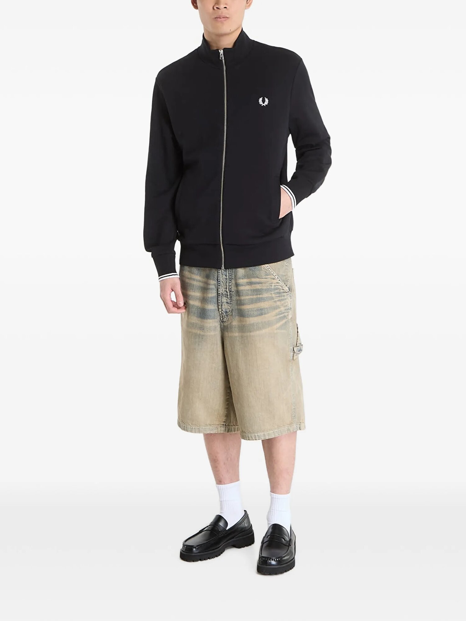 Свитер FRED PERRY Zip-through sweater, размер 48 — фото 1