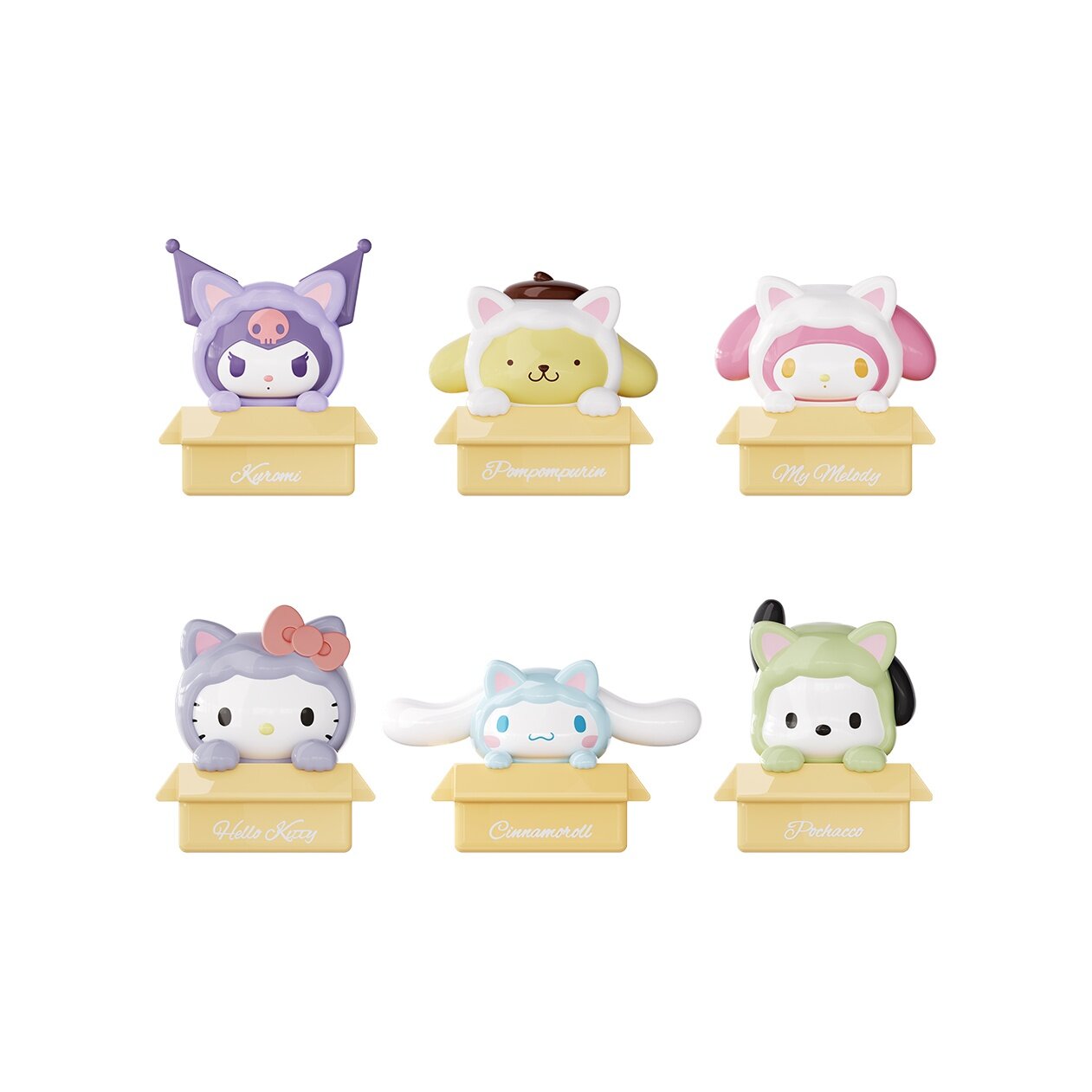 Wolf Bowang X Sanrio Милый стиль Ожерелье Слепые коробки 1 Слепой бокс Цельная коробка 24 шт