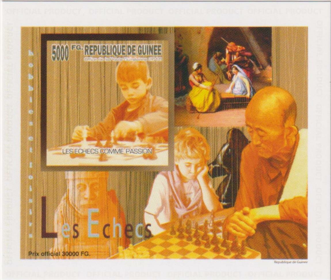 Почтовые марки Гвинея 2010г. "Шахматы - игра для взрослых и детей" Спорт, Шахматы MNH