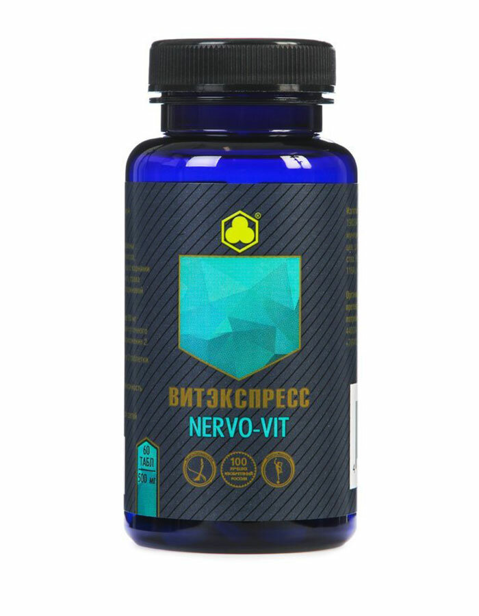 NERVO-VIT 505мг, 60шт Твое спокойствие и хороший сон. Парафрам. Россия.