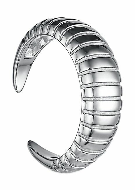 Серьги каффы, серебро, 925 проба, фианит