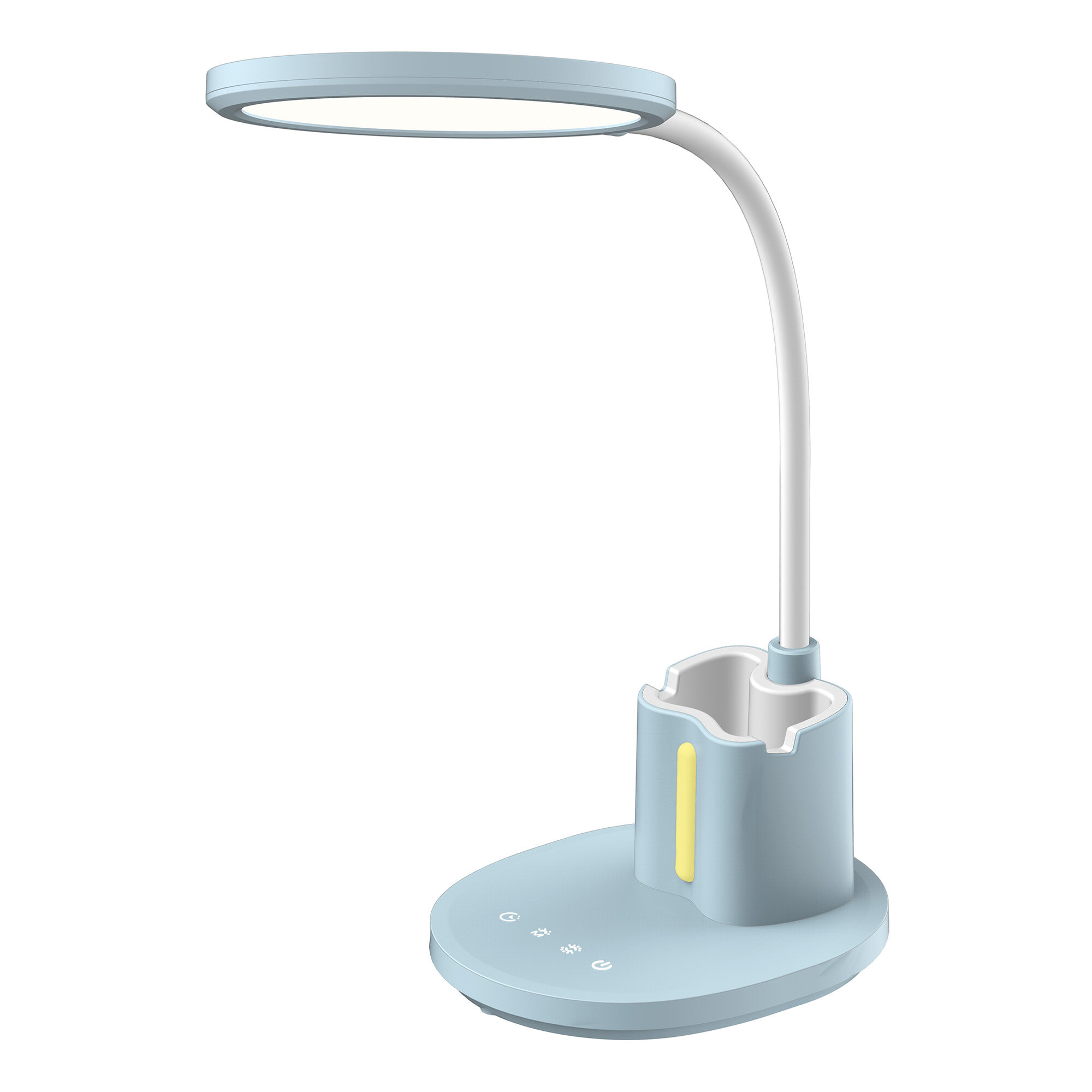 Светильник настольный светодиодный с подставкой под тел. и канц. принадлежности. Uniel. ULM-D150 15W/3000-6500K/DIM BLUE