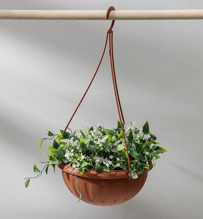 Кашпо подвесное для цветов "Джулия" (3,5 л) коричневый, пластик