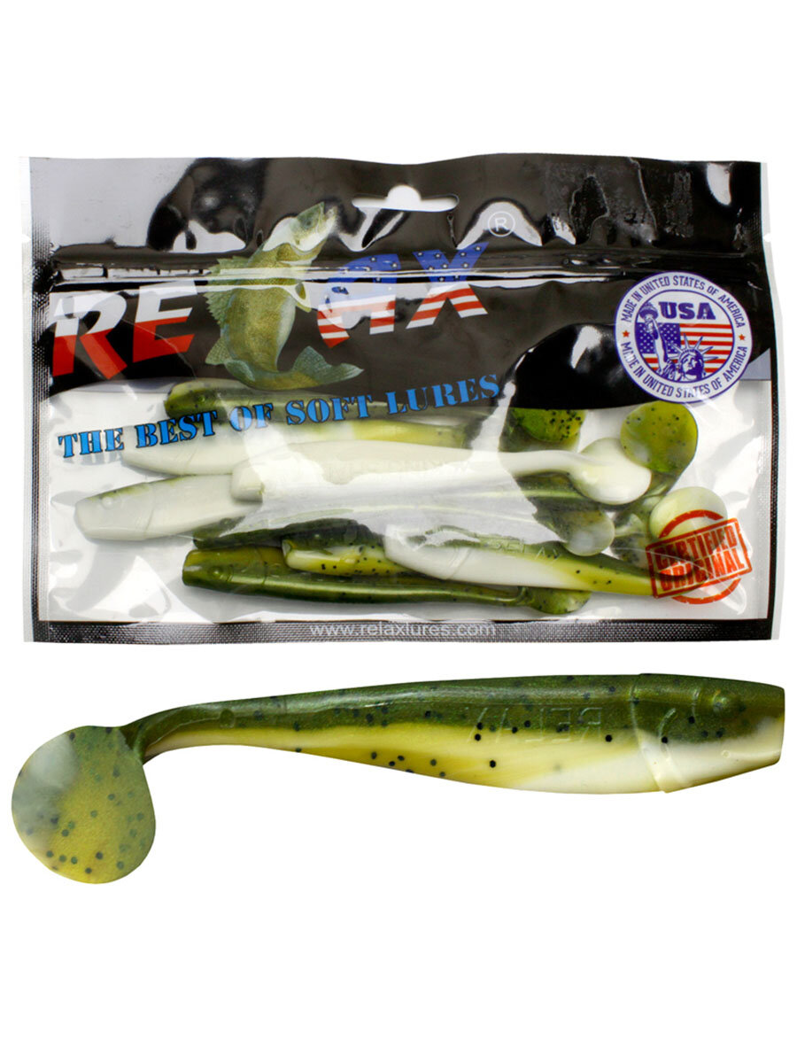 Силиконовая приманка для рыбалки Relax Kingshad 4" 10cm 8.9g цвет L245 10шт
