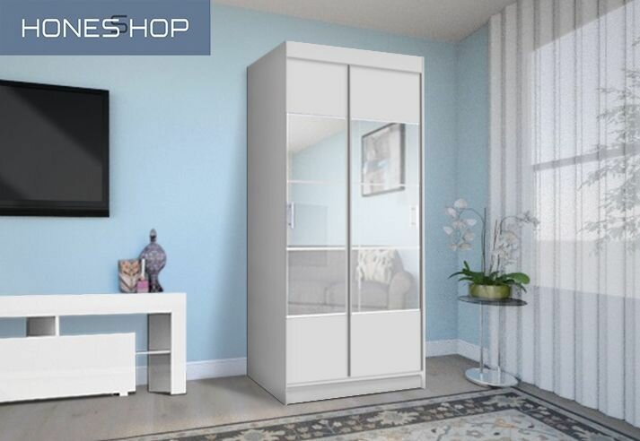 Шкаф-купе Джина ЛДСП белый, 70х60х210