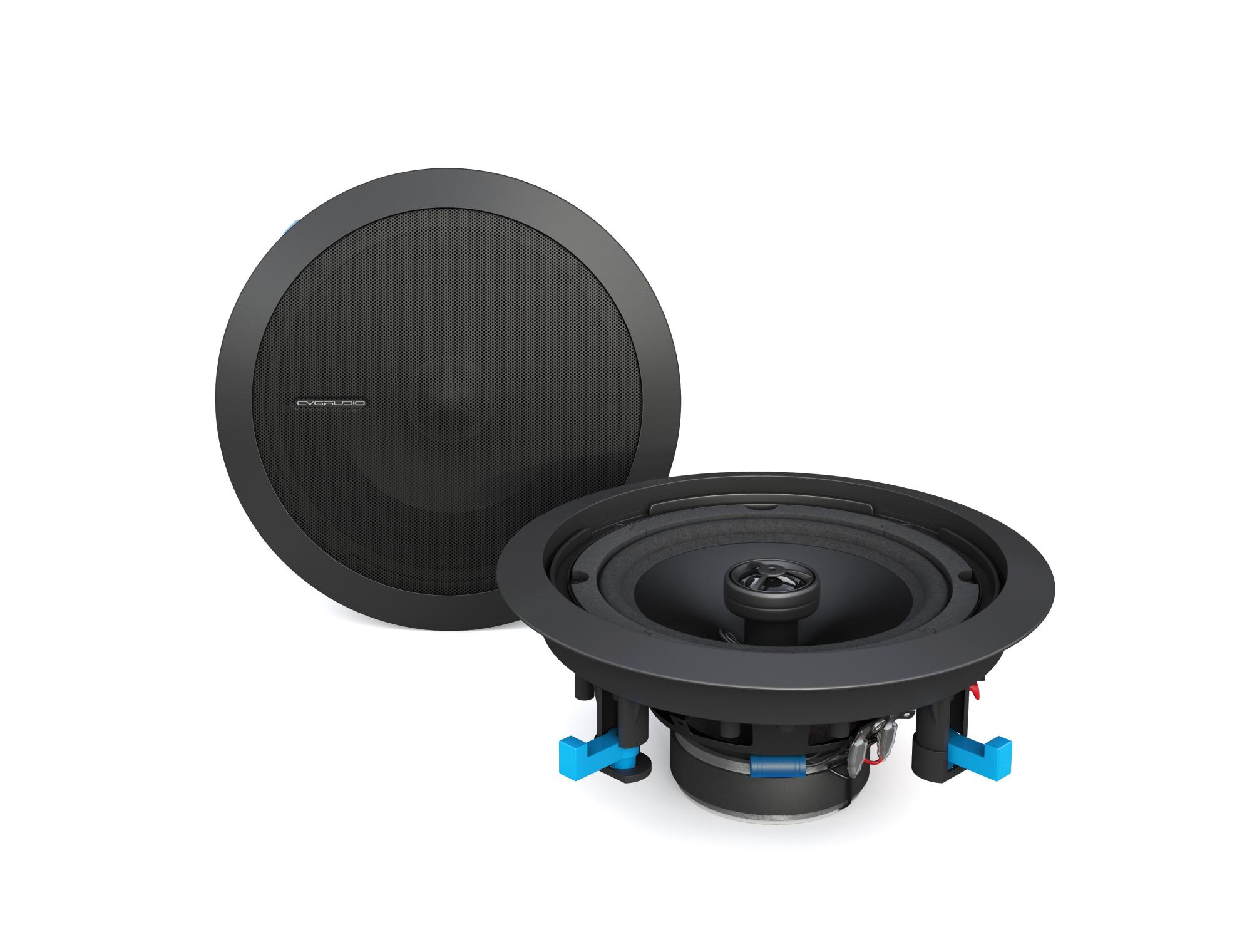 CVGAUDIO CRX6TBL - Встраиваемая потолочная двухполосная акустическая система 2,5/5/10/20W, 100V, круглая, черная