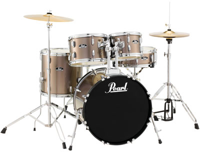 Drum and hardware set Pearl Roadshow RS505C/C707 - Ударная установка для начинающих в составе: большой барабан 20x16, томы 10x7 и 12x8, напольный том 14x14, малый барабан 14x5.5, набор стоек, стул, тарелки 14HH и 16 Crash/Ride, палочки и постер! Цвет #707