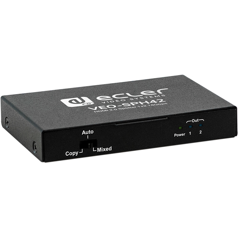 Ecler VEO-SPH42- Усилитель-распределитель 1:2 сигналов HDMI 2.0 с 3D, HDCP, HDR 10 и управлением EDID