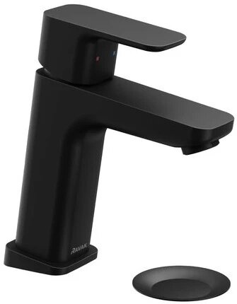 Смеситель для раковины Ravak 10° Free black-TD F 013.20 X070149 с донным клапаном, черный матовый
