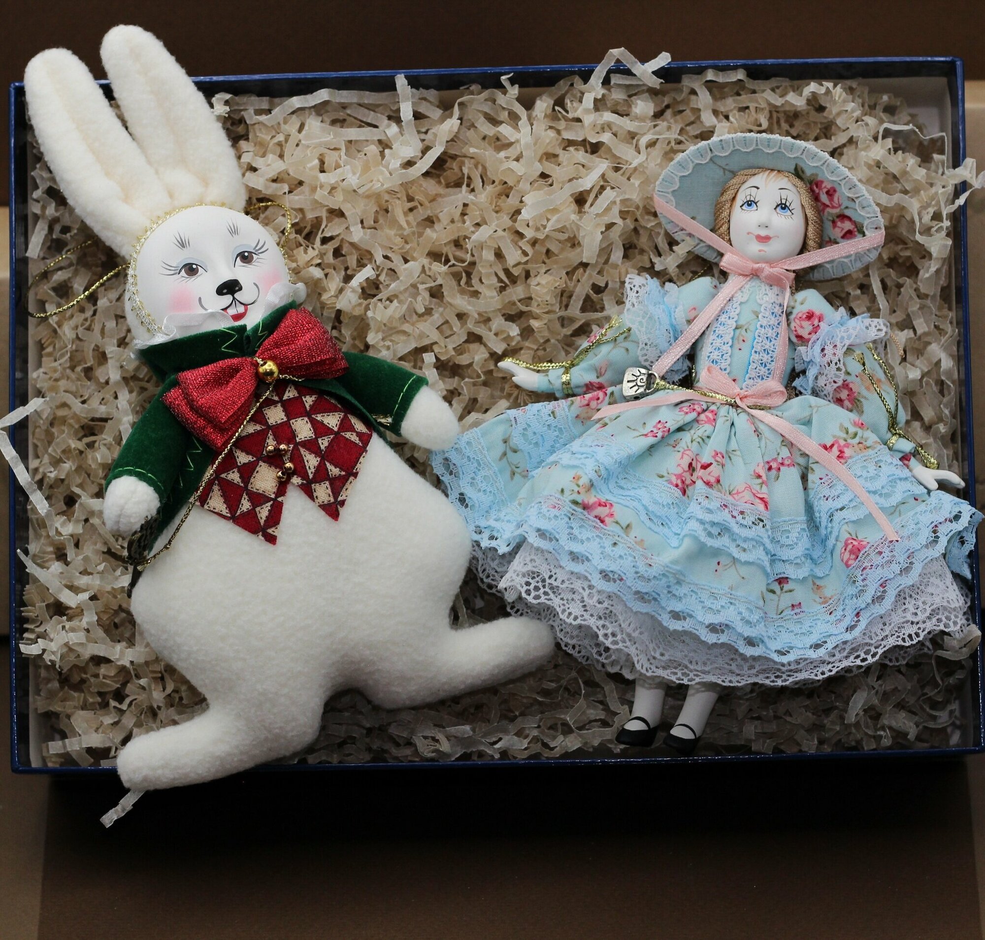 Набор Алиса в стране чудес №1, подвесное, интерьерное украшение, ручная работа, фарфор, текстиль