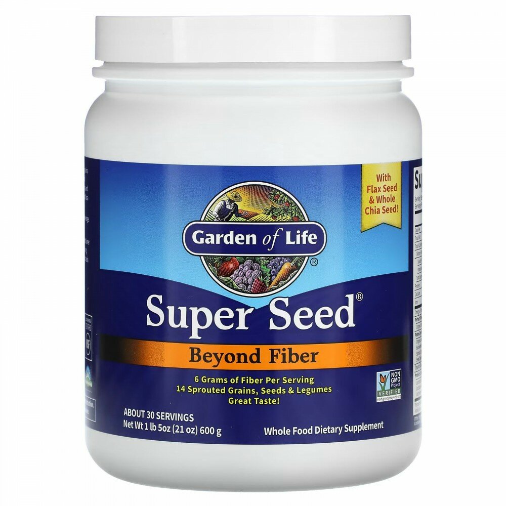 Garden of Life, Super Seed®, Beyond Fiber, 600 г (21 унция)
