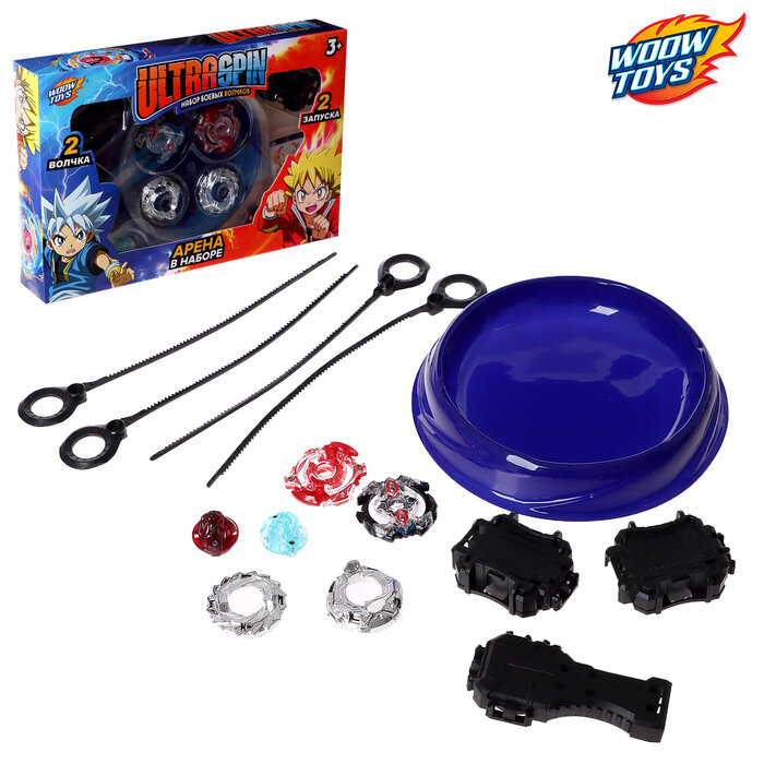 Набор боевых волчков «Арена сражения», 2 волчка, арена, 2 запуска, цвет микс