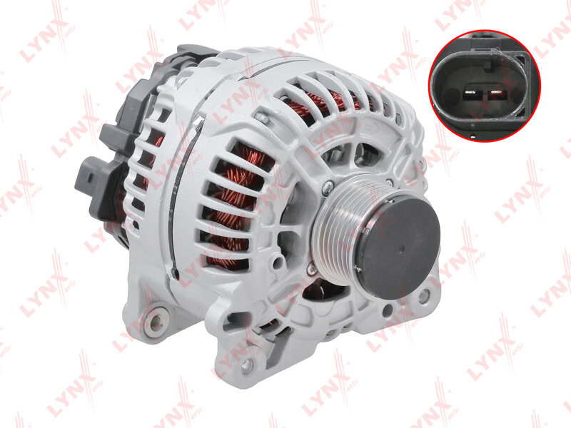 Генератор LYNXauto EA-1434. Для VW Фольксваген Touareg(Туарег) I 3.2-4.2 02>/Transporter(Транспортер) IV-V 2.5D-3.2 95>, PORSCHE Поршэ Cayenne(Кайен)