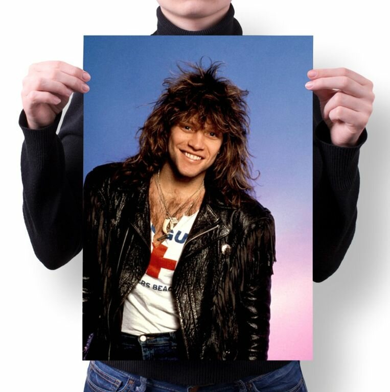 Плакат Bon Jovi, Бон Джови №9, А2 (60-42 см)