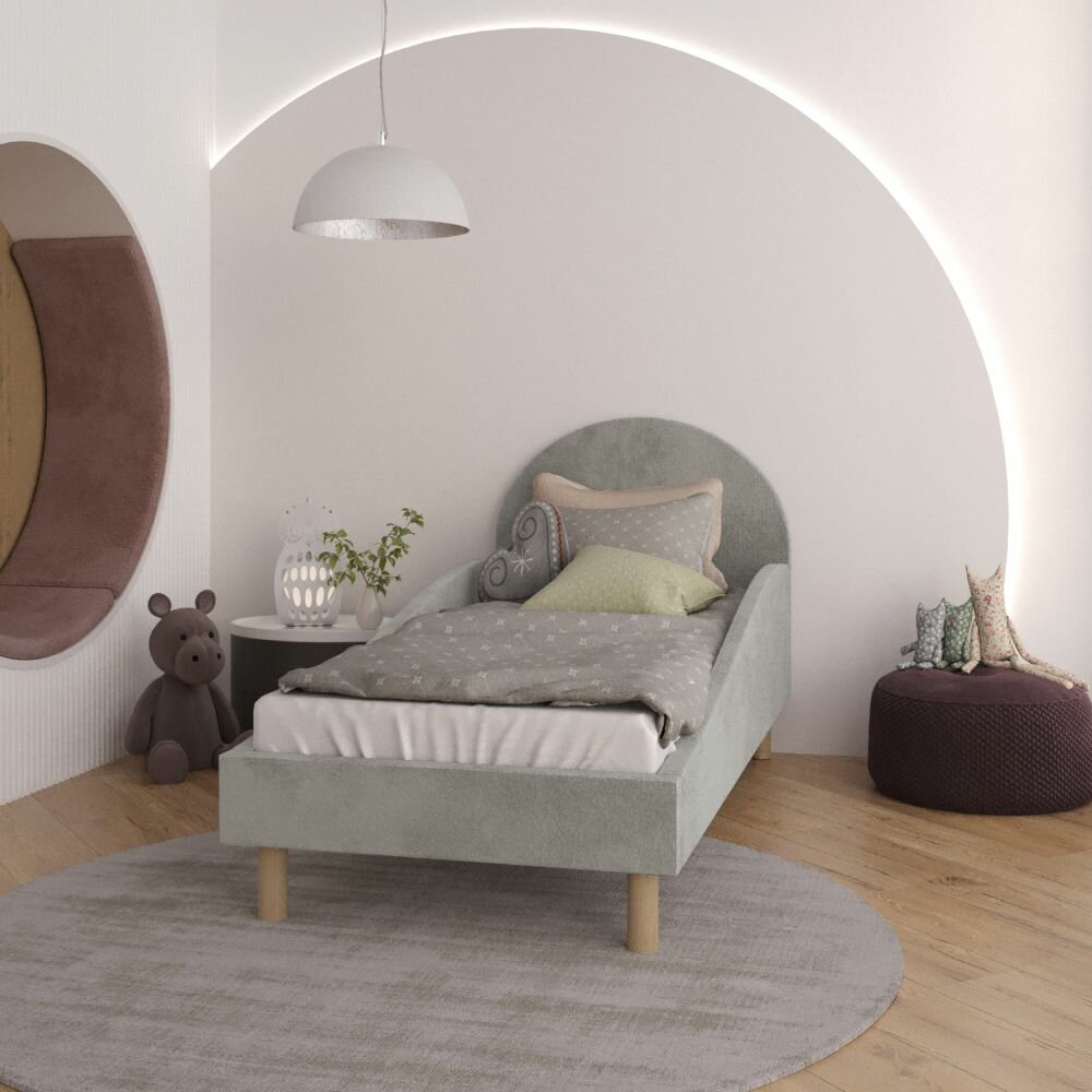 Детская кровать мягкая с бортиками 70x160 Солнышко цвет Бежевый