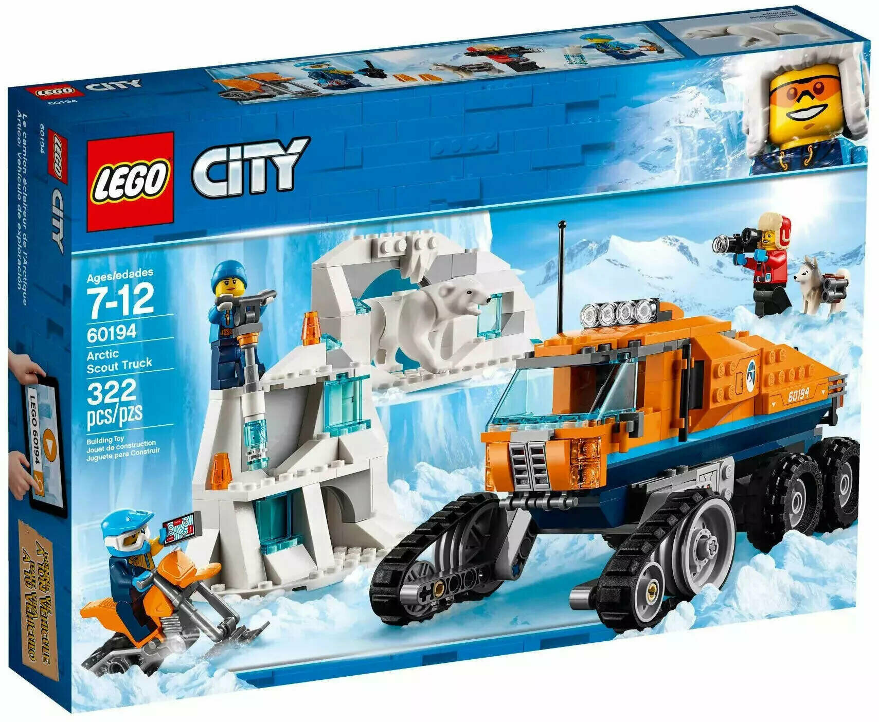 Конструктор LEGO CITY 60194 Грузовик ледовой разведки, 322 детали, от 7 лет, 2018 год