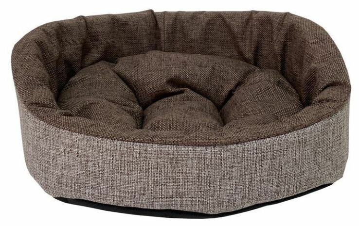 HOMEPET Диванчик-лежак для домашних животных Жаккард Wool №2, коричневый, 49 см х 43 см х 17 см
