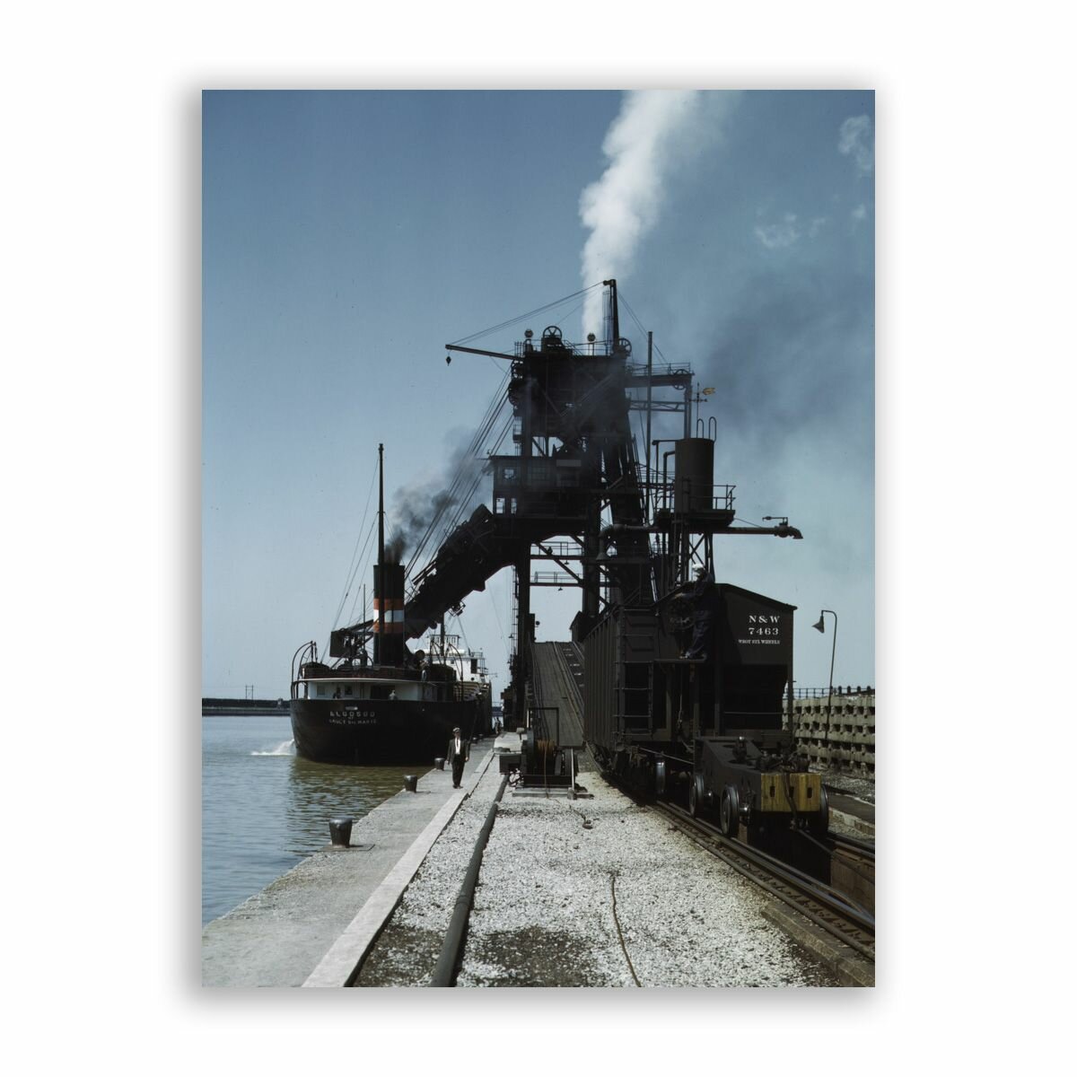 Постер, плакат на бумаге / Американские индустриальные ретро фотографии / Размер 60 x 80 см