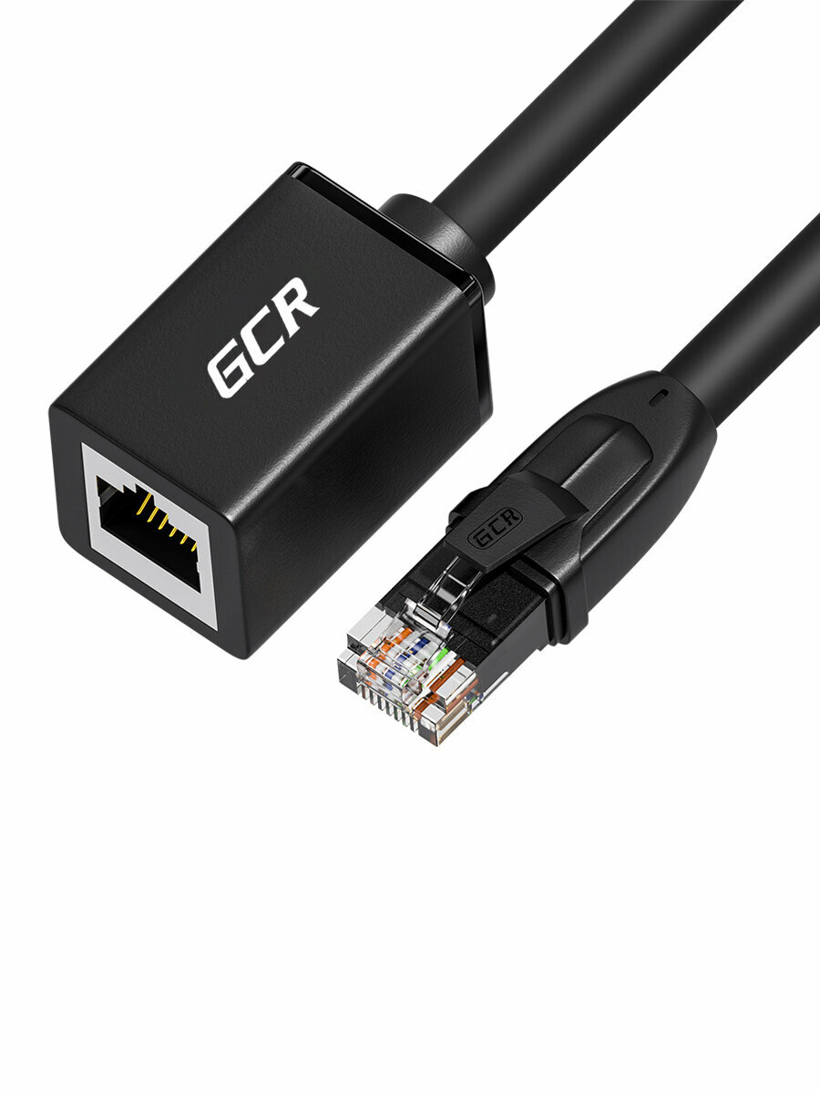 GCR Удлинитель LAN кабеля для Интернета телевизора 2 метра cat6 патч корд RJ 45 UTP CU LSZH ethernet high speed 10 Гбит/с