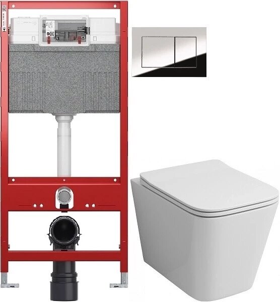 Комплект подвесной унитаз Grossman GR-4441S + система инсталляции TECE 9300302 + 9240401