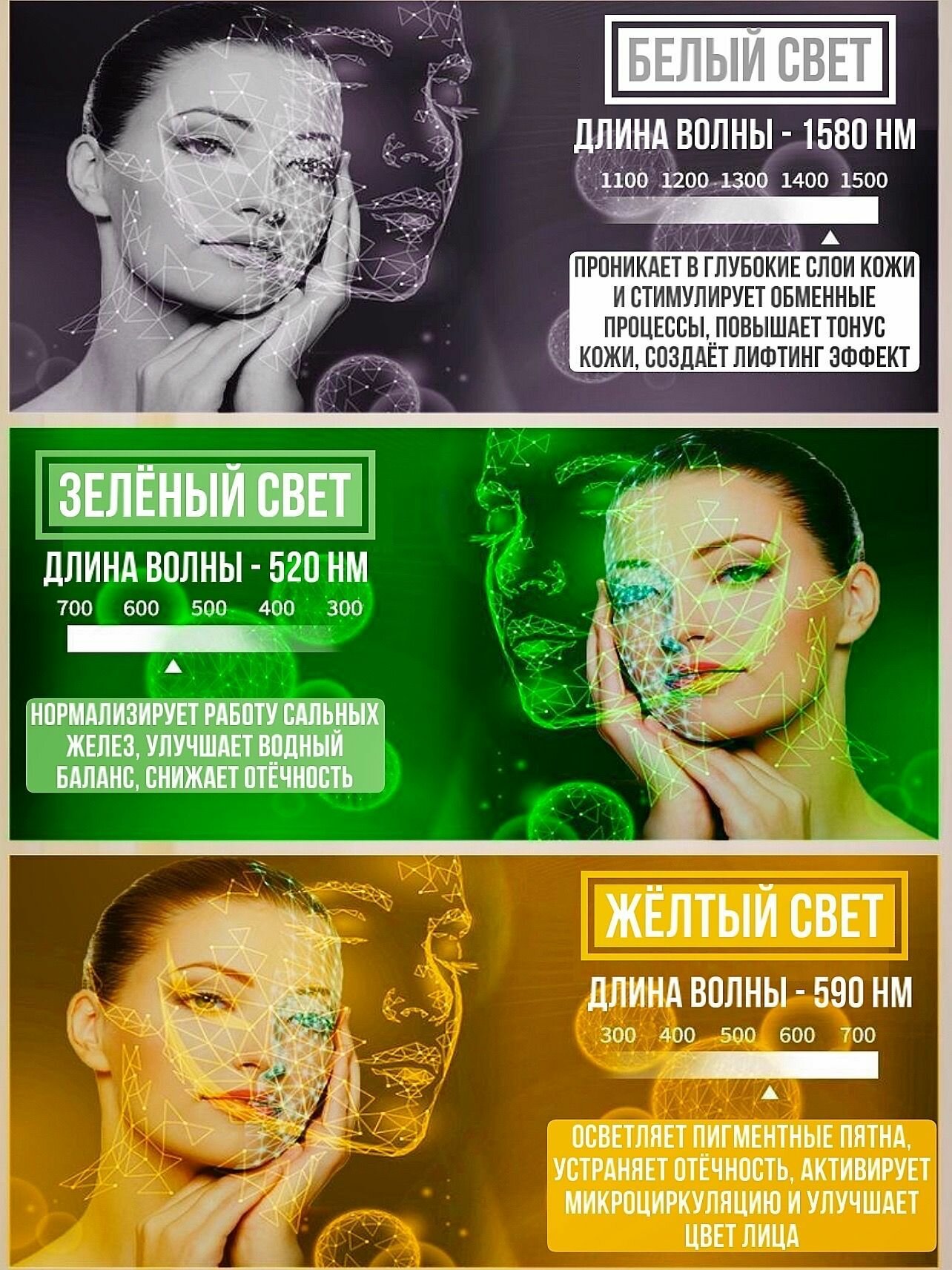 LED маска для лица беспроводная, Светодиодная маска для омоложения лица, Лифтинг