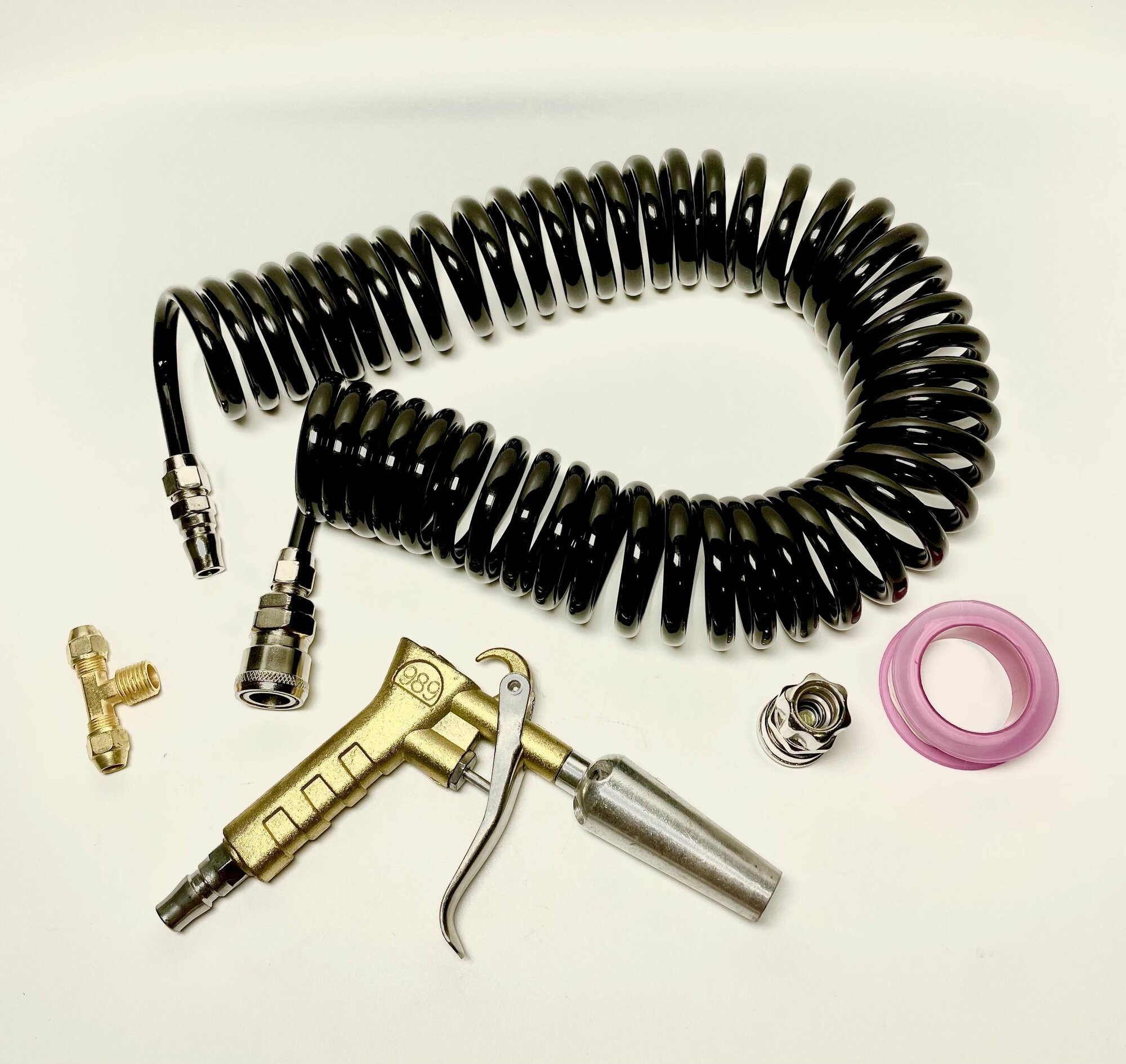 Пистолет продувочный со шлангом (набор) для чистки кабины грузового транспорта с быстросъемами