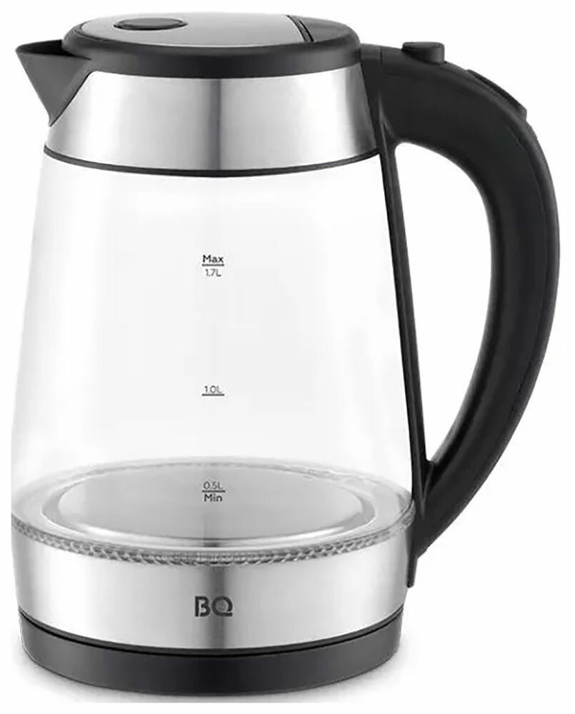 Чайник электрический BQ KT1738G, черный/сталь