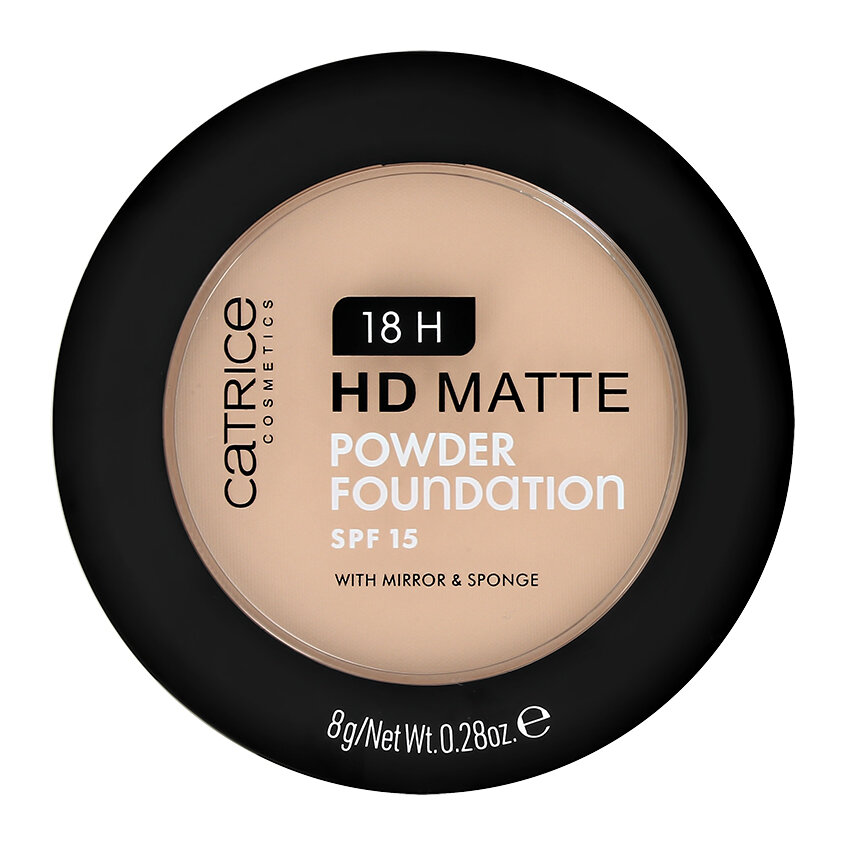 Основа тональная для лица `CATRICE` 18H HD MATTE пудровая SPF15, тон 010W