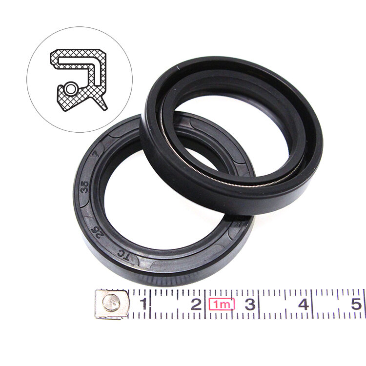 Манжета армированная (Сальник) 25х35х7 (тип 2 / TC) 70NBR