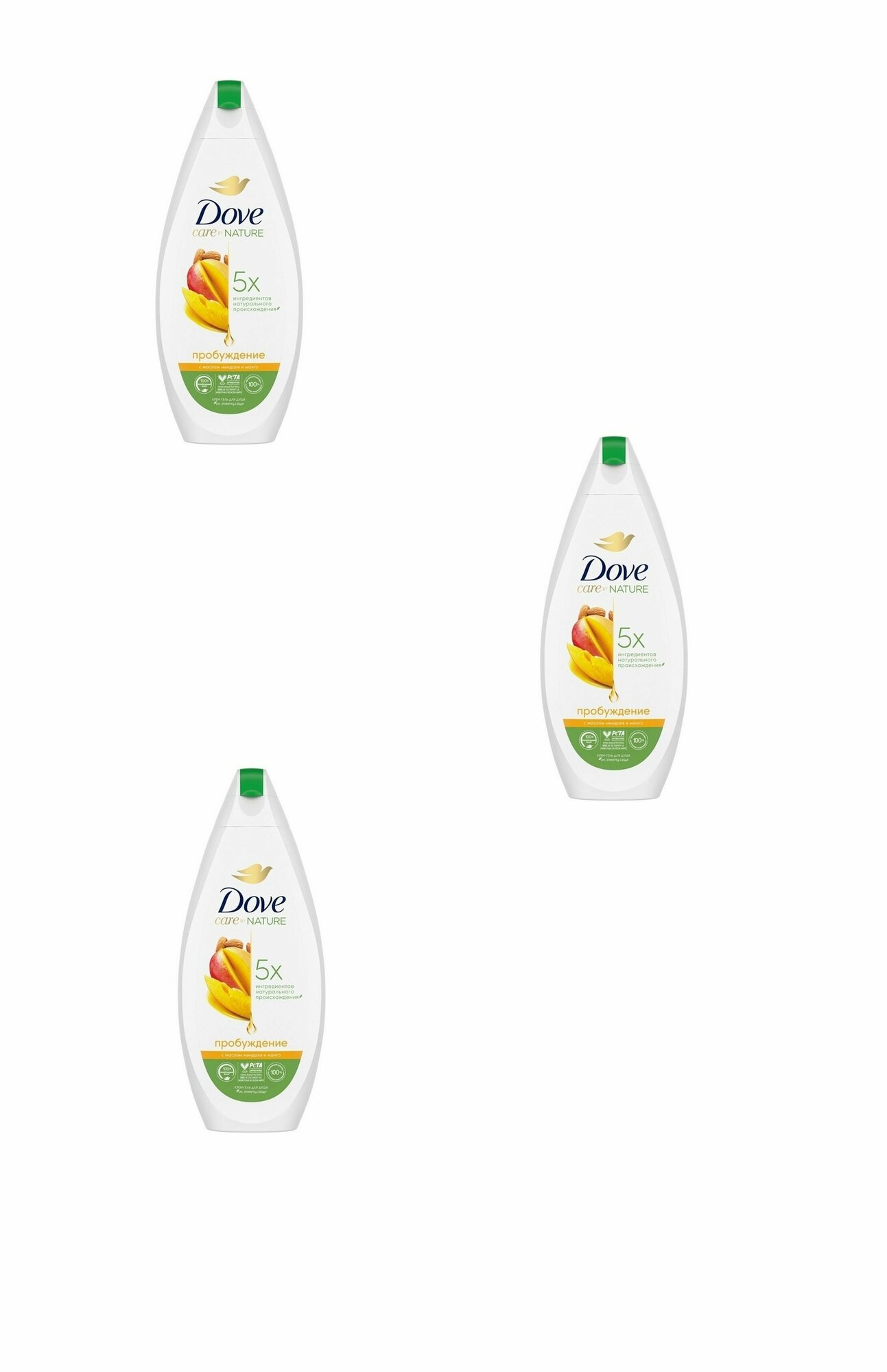 Dove Гель для душа Манго и Миндаль 250мл, 3 уп