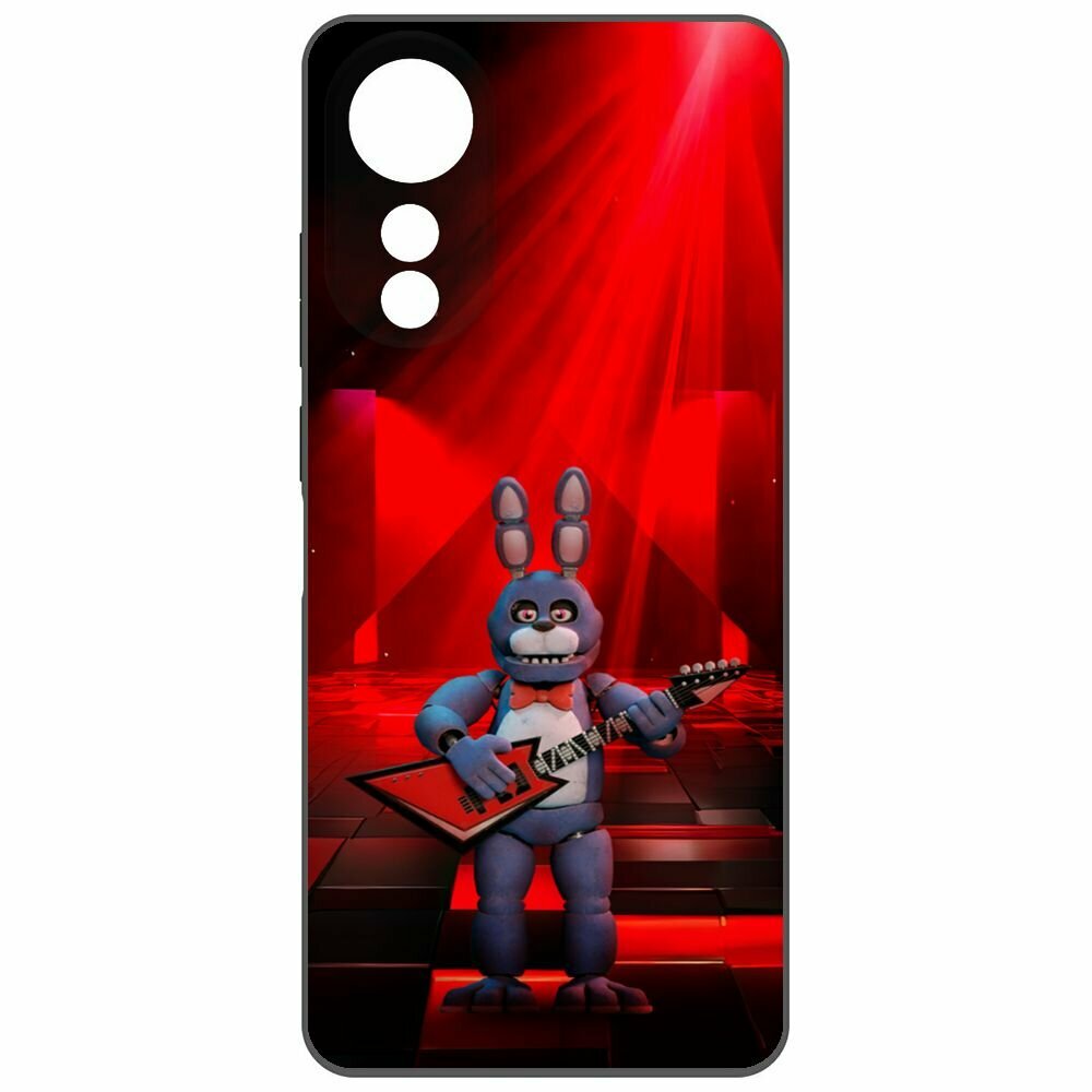 Чехол-накладка Krutoff Soft Case фнаф (FNAF) - Бонни с гитарой для Oppo A78 4G черный