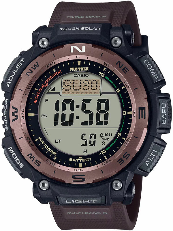 Наручные часы CASIO Pro Trek, коричневый, черный — фото 1
