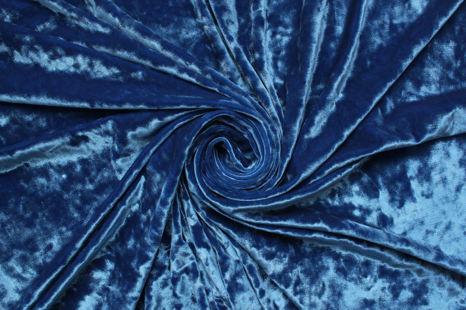 Ткань Бархат-стрейч цвета синий кобальт, ш146см, 0,5 м