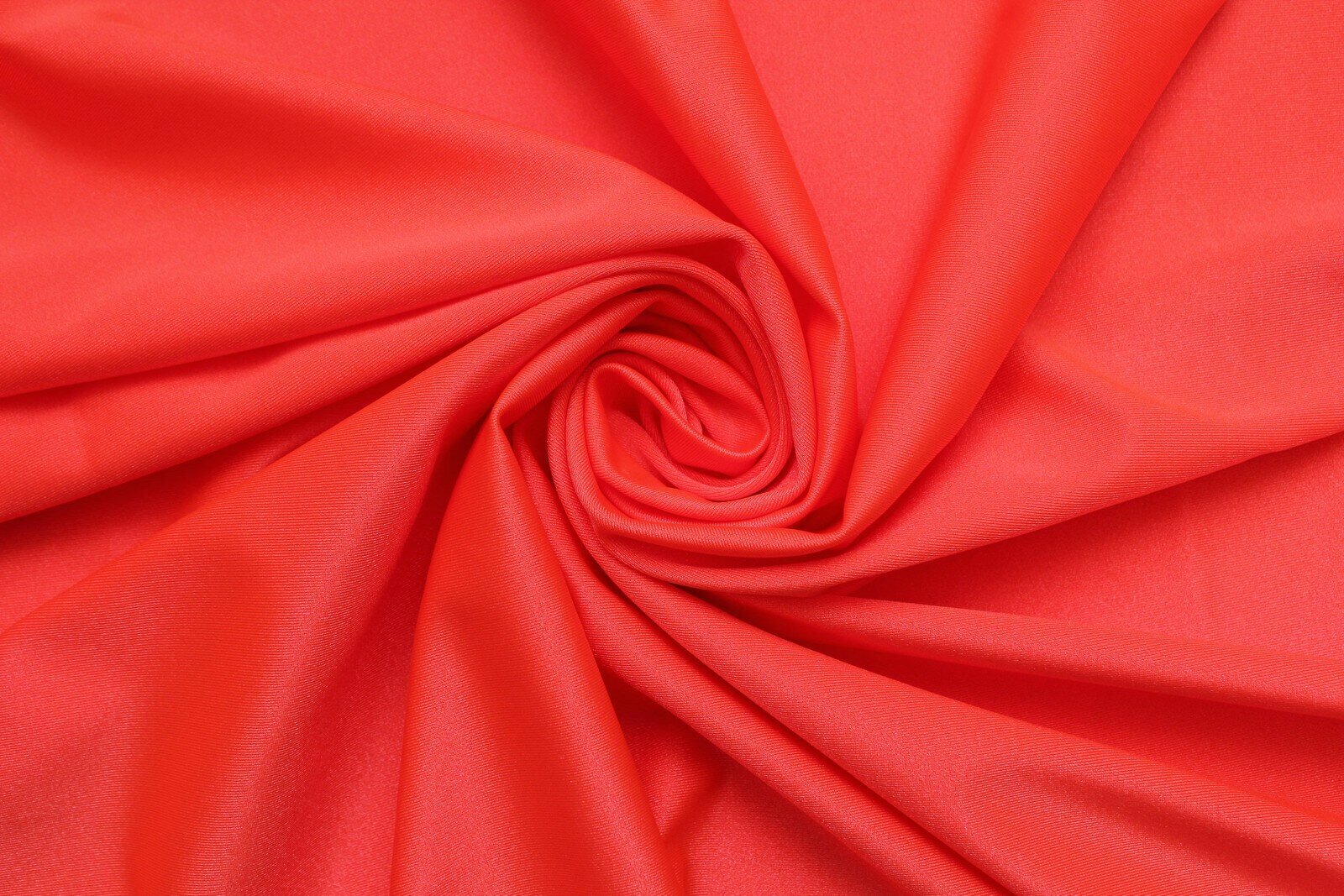 Ткань Лайкра-бифлекс флуоресцентный оранжево-алый, ш150см, 0,5 м