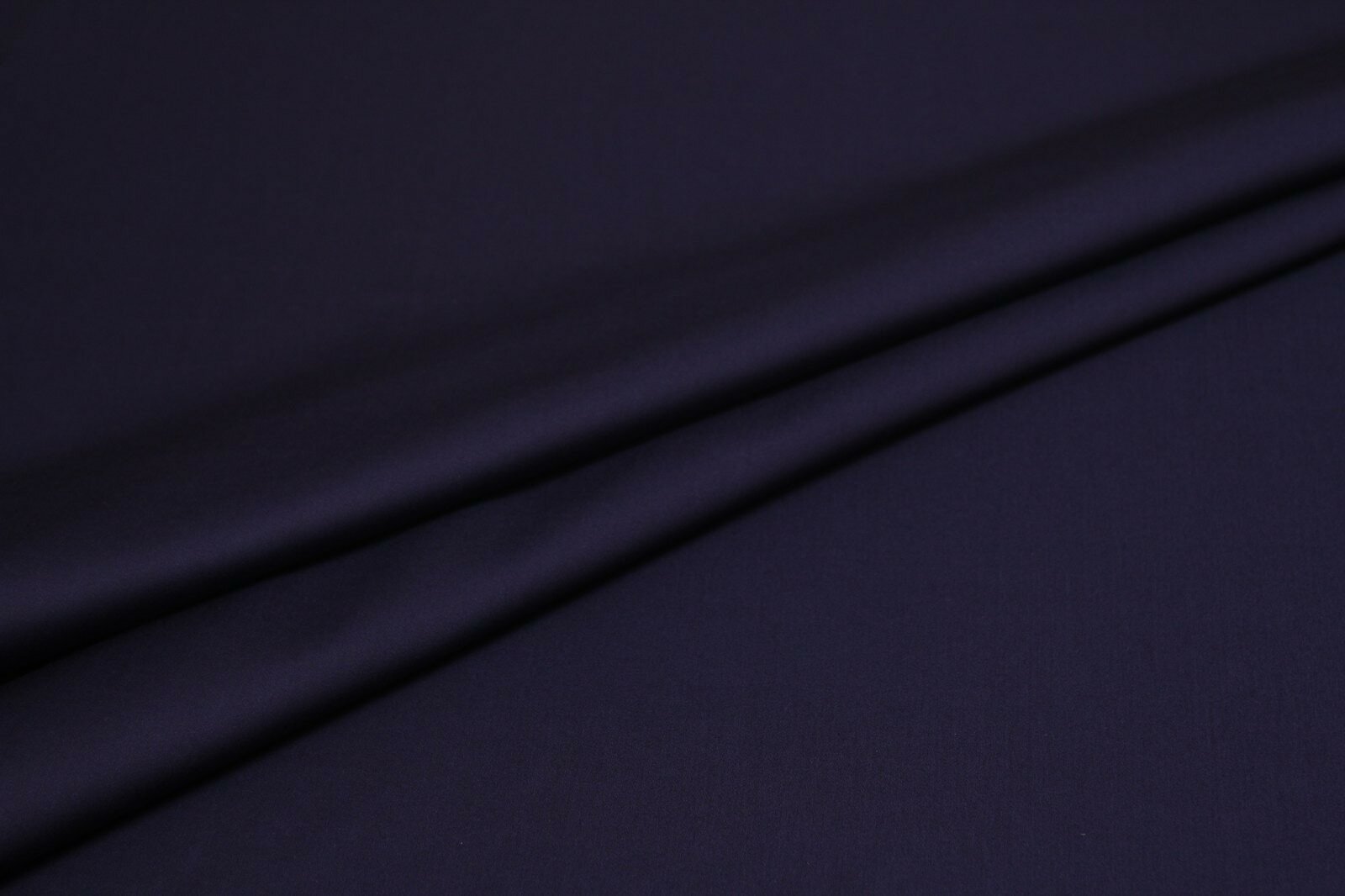 Ткань Купра сатин костюмный стрейч тёмно-синий , ш142см, 0,5 м