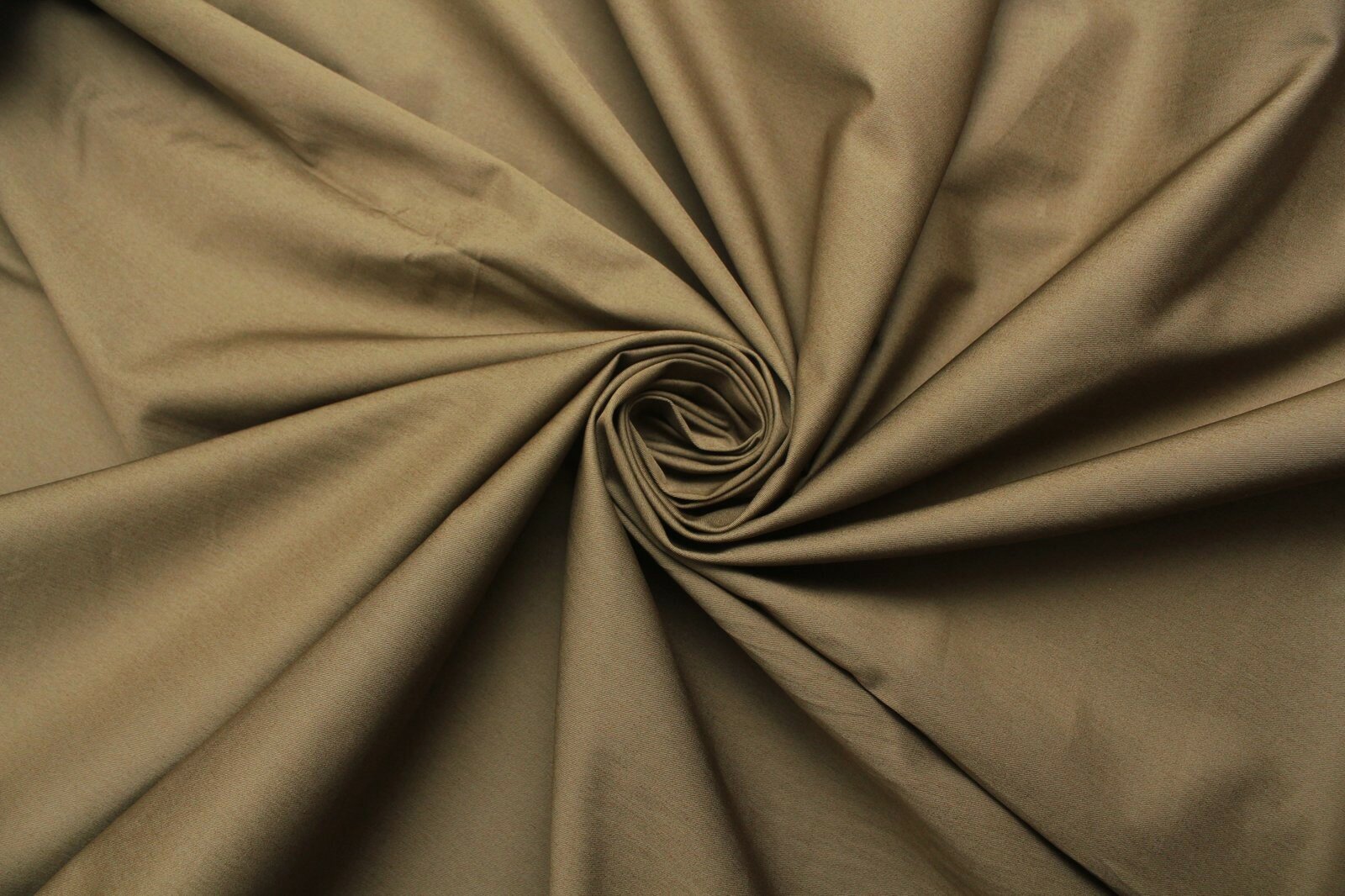 Ткань Костюмный хлопок стрейч тёмно-оливковый, 340 г/пм, ш150см, 0,5 м