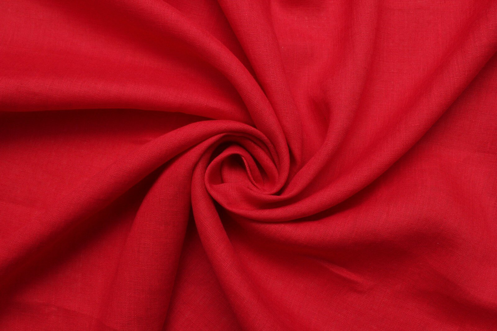 Ткань Лён тонкий ярко-красный 0,5 м